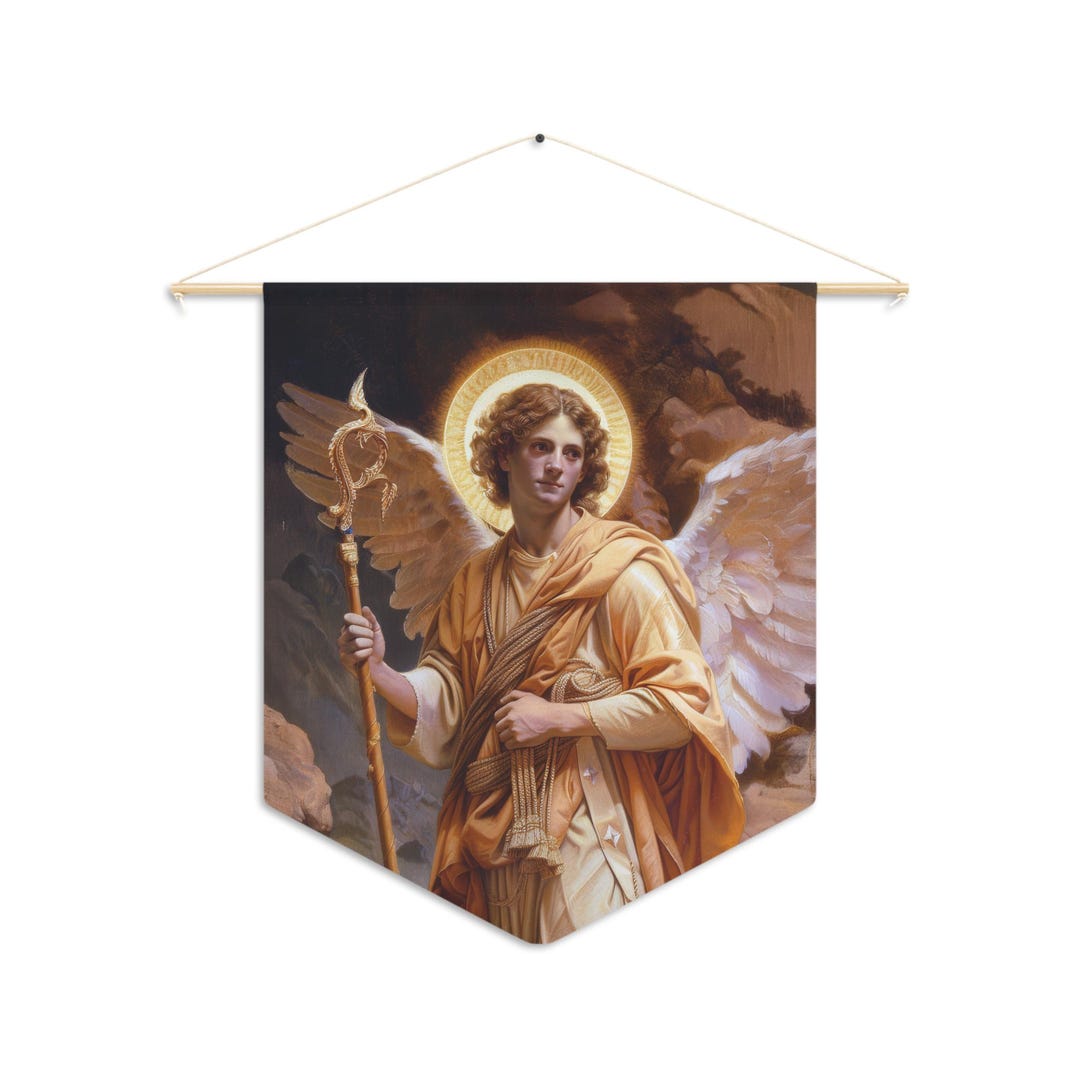 Saint Raphael the Archangel - Wall Banner / Wall Hanging - Christian ...