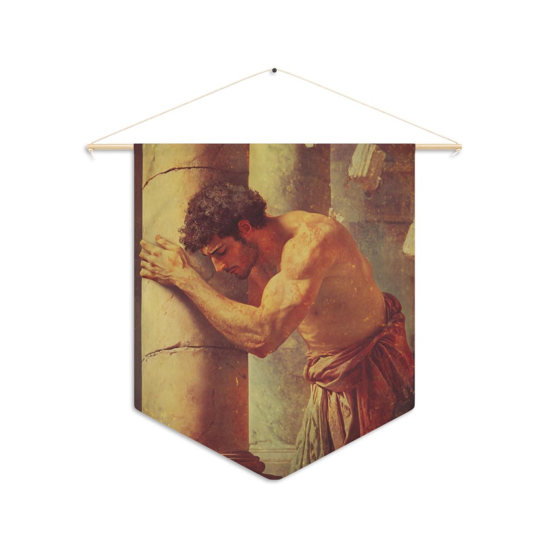 Samson Pennant / Banner / Wall Hanging - Prayer Room Art - Catholic ...