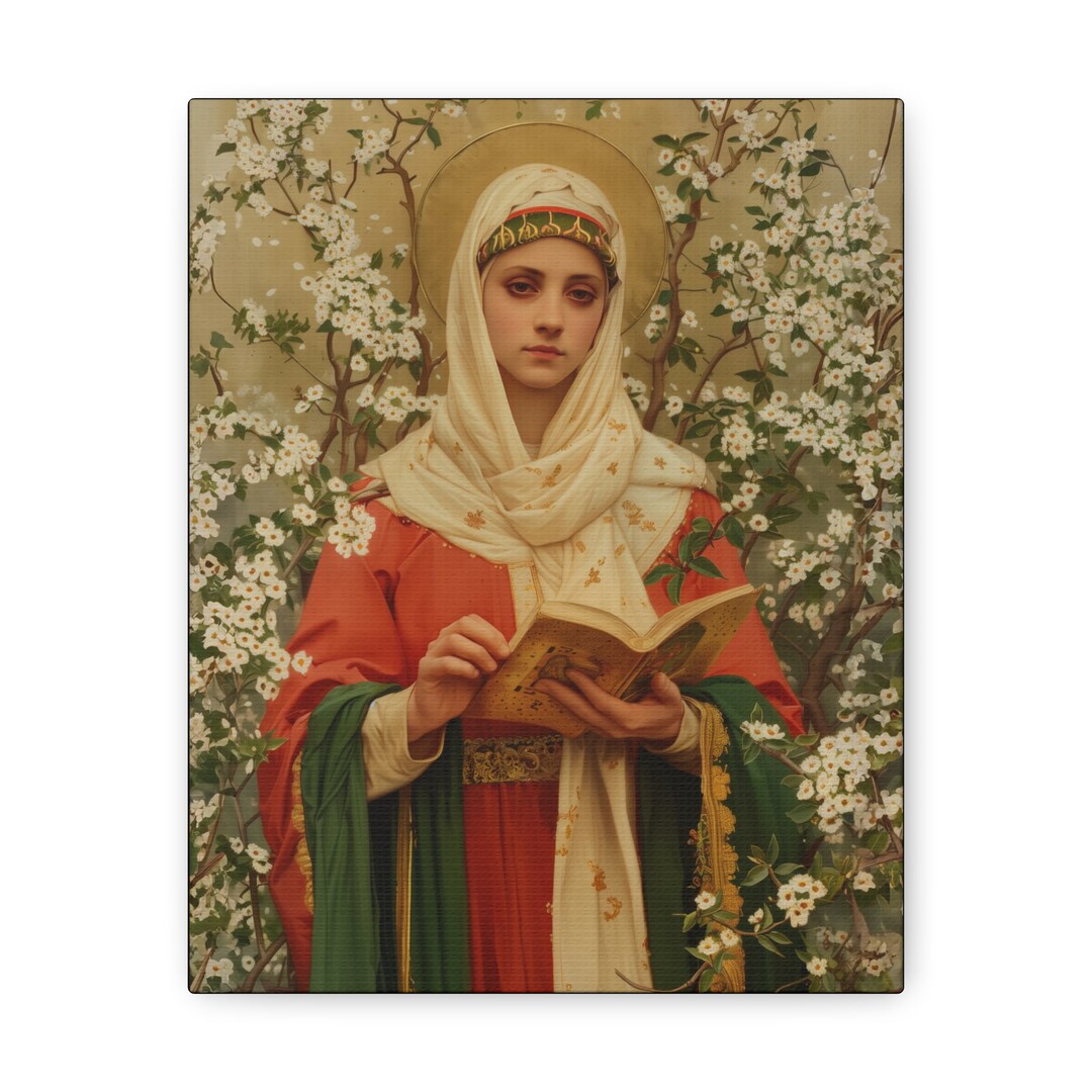 Saint Amelia / Saint Amalberga - Gallery Wrapped Canvas - Print ...