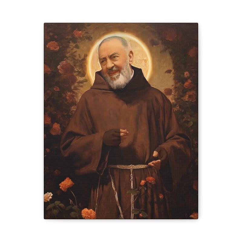 St Padre Pio Art Framed - Etsy