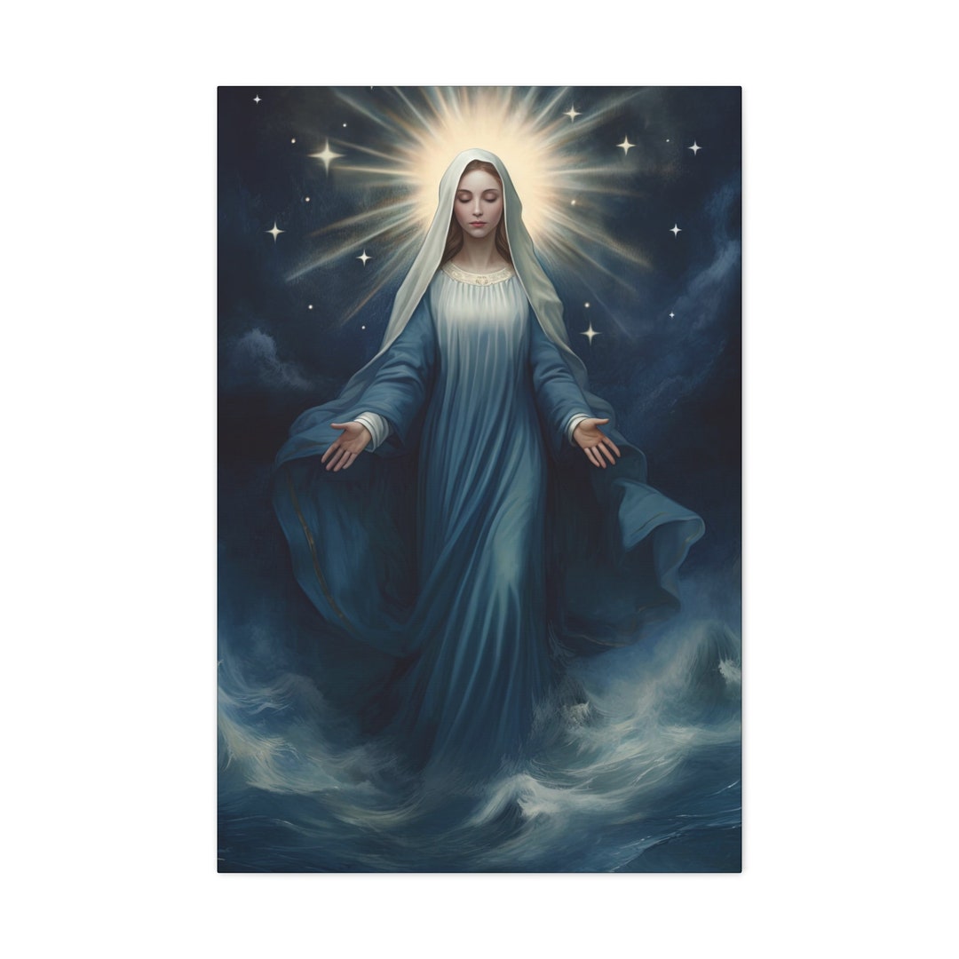 Our Lady Star of the Sea Canvas Print Multiple Sizes Catholic Home Art ...