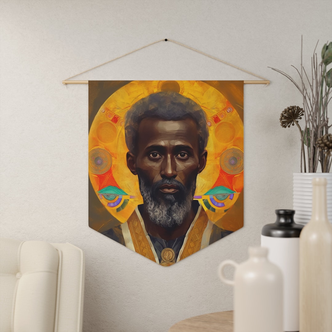 Saint Frumentius Wall Banner / Wall Hanging Prayer Room Art Catholic ...