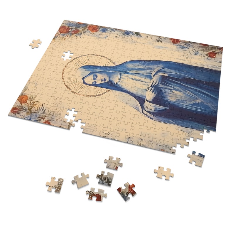 Mary the Blessed Virgin Puzzle and Keepsake Tin Religious Jigsaw Puzzle ...