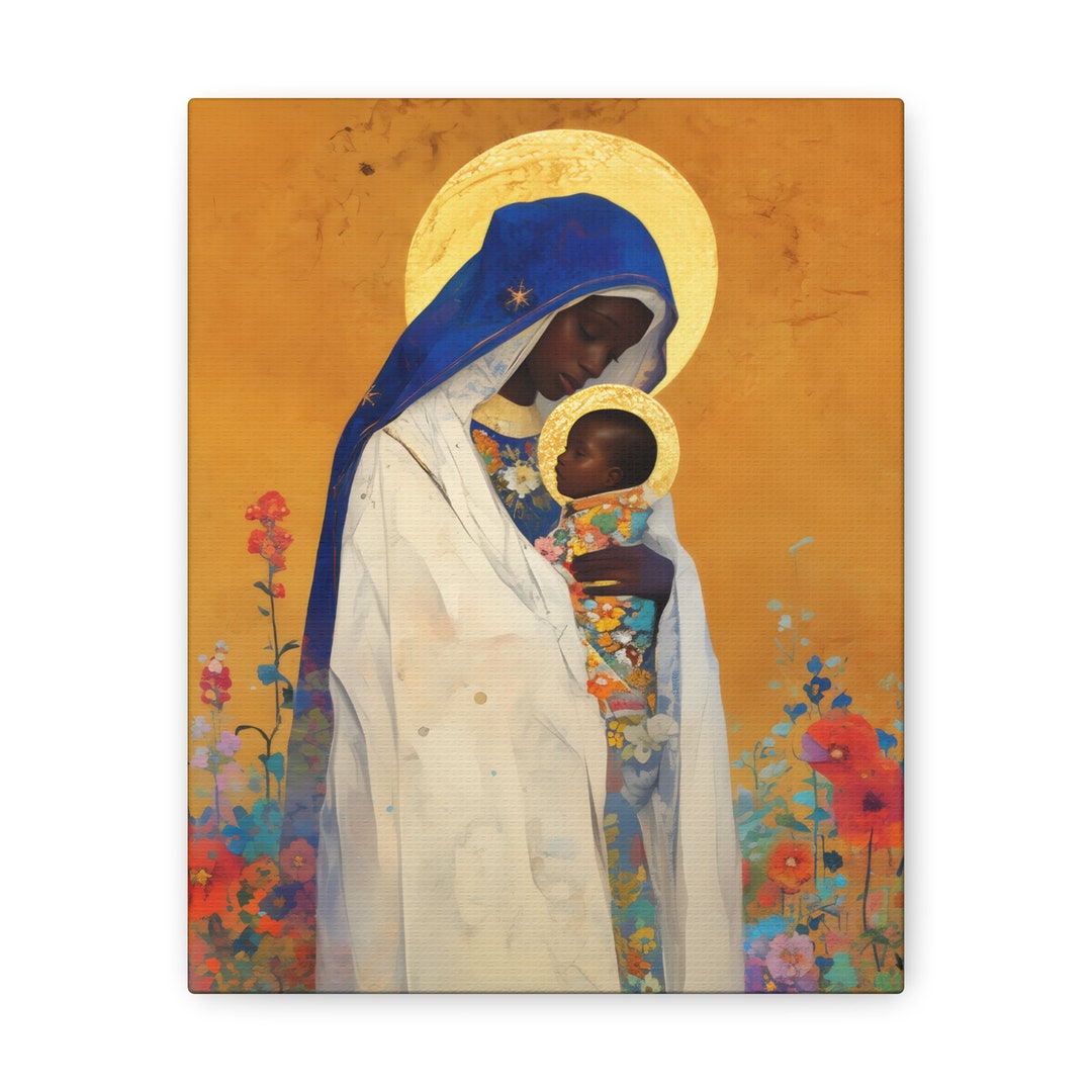 The Divine Embrace- Our Lady of Kibeho's Love - Gallery Wrapped Canvas ...