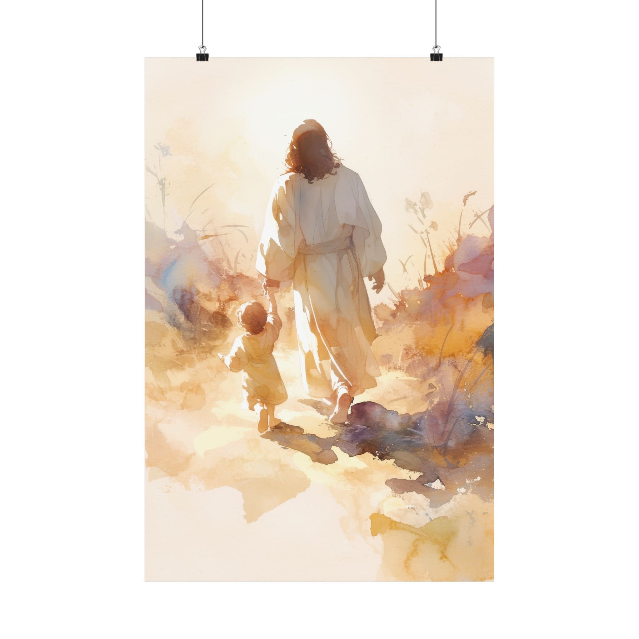 Jesus Guiding a Child in Faith - Christ and Child Poster Print ...