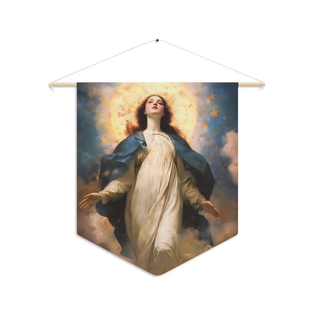 The Assumption of Mary Wall Banner / Wall Hanging / Pennant - Religious ...