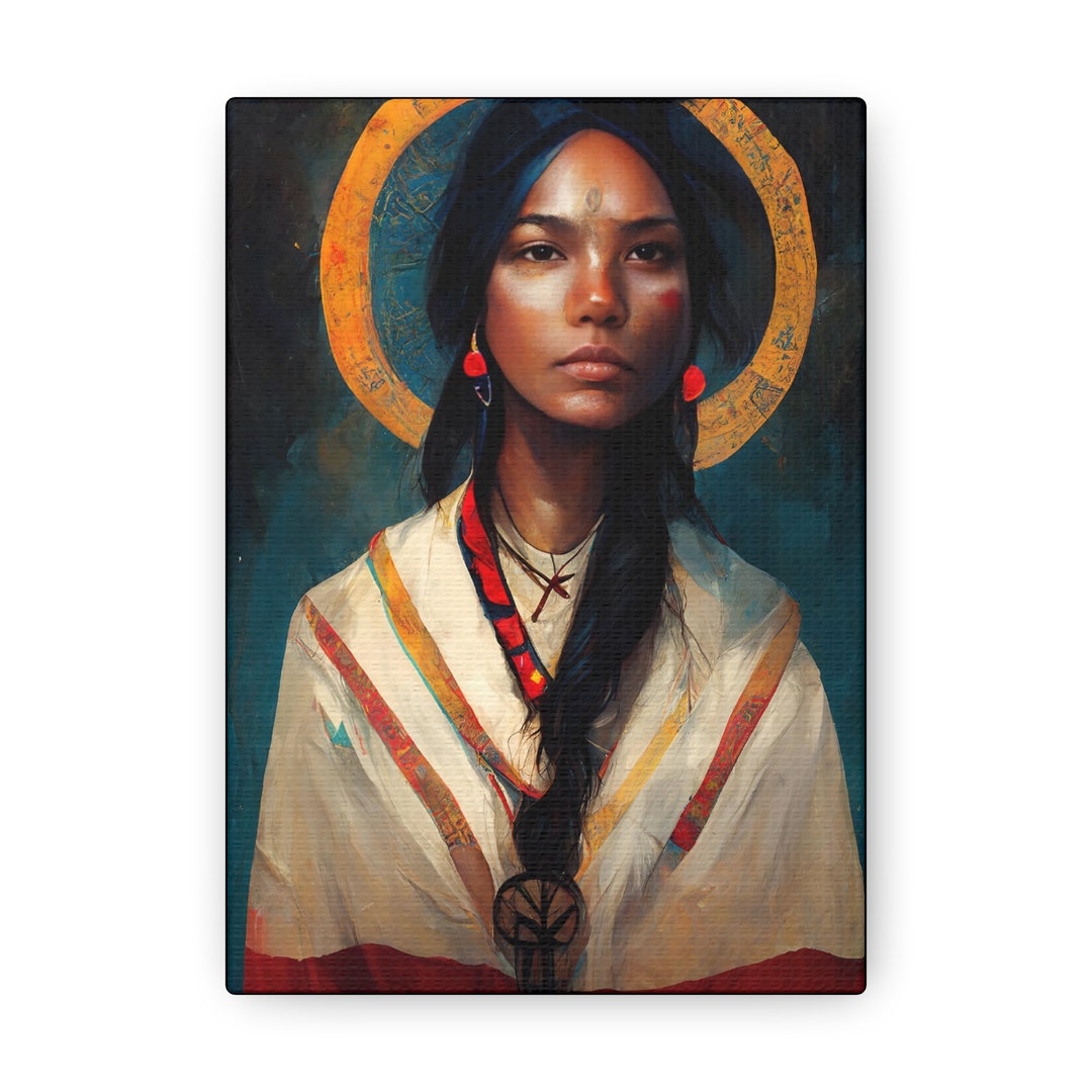 Saint Kateri Tekakwitha - Gallery Wrapped Canvas - Sanctified Souls ...
