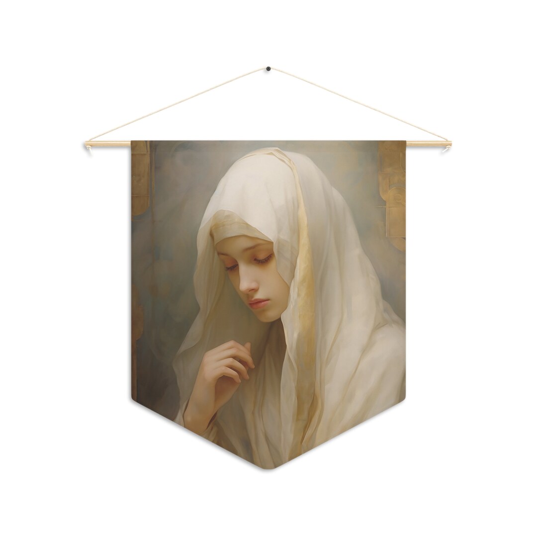 Mary the Blessed Virgin Wall Banner / Wall Hanging - Mother Mary Art ...