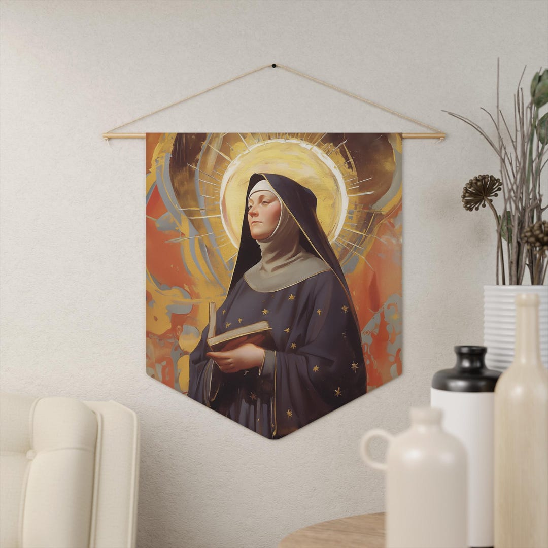 Saint Monica of Hippo Pennant / Banner / Wall Hanging - Prayer Room Art ...