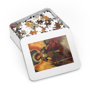 Saint Michael the Archangel - Puzzle and Keepsake Tin - Religious ...