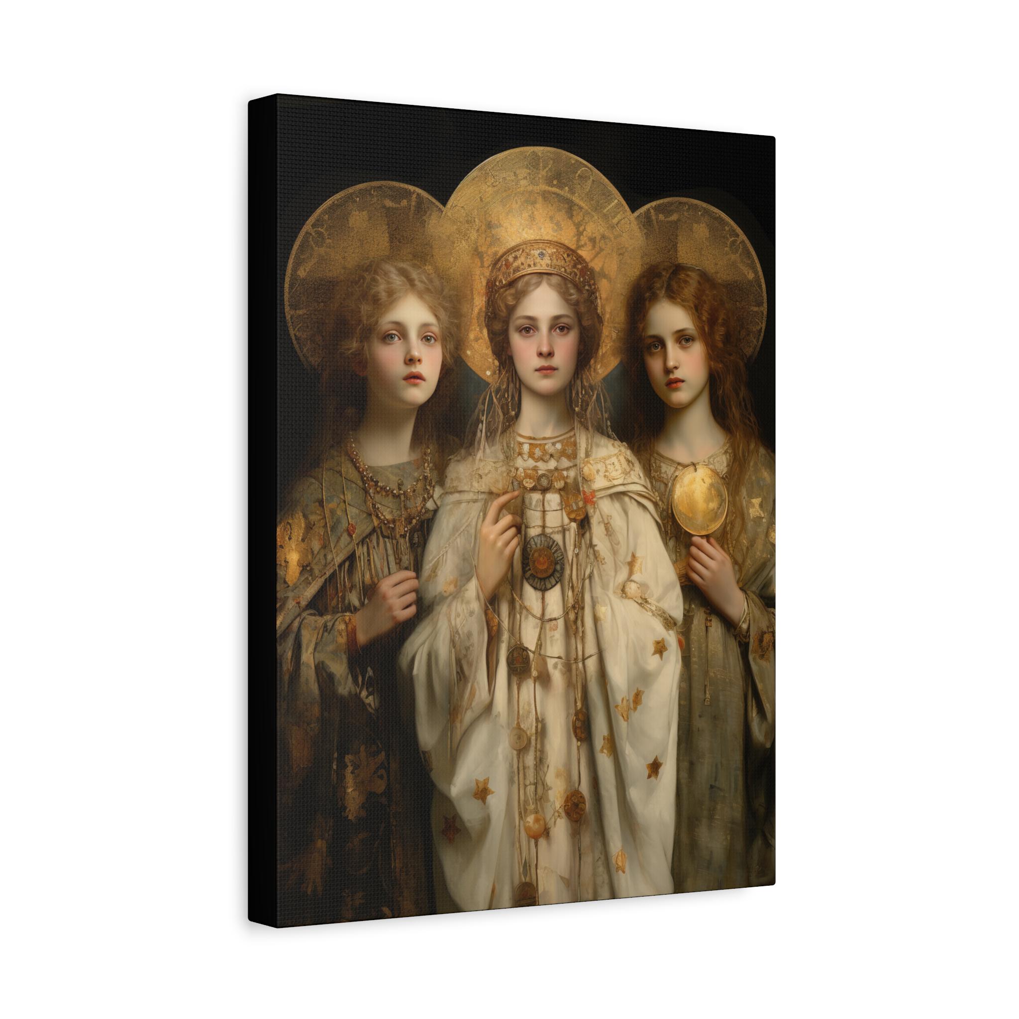 Saints Faith, Charity and Hope Canvas Print - Multiple Sizes - Catholic ...
