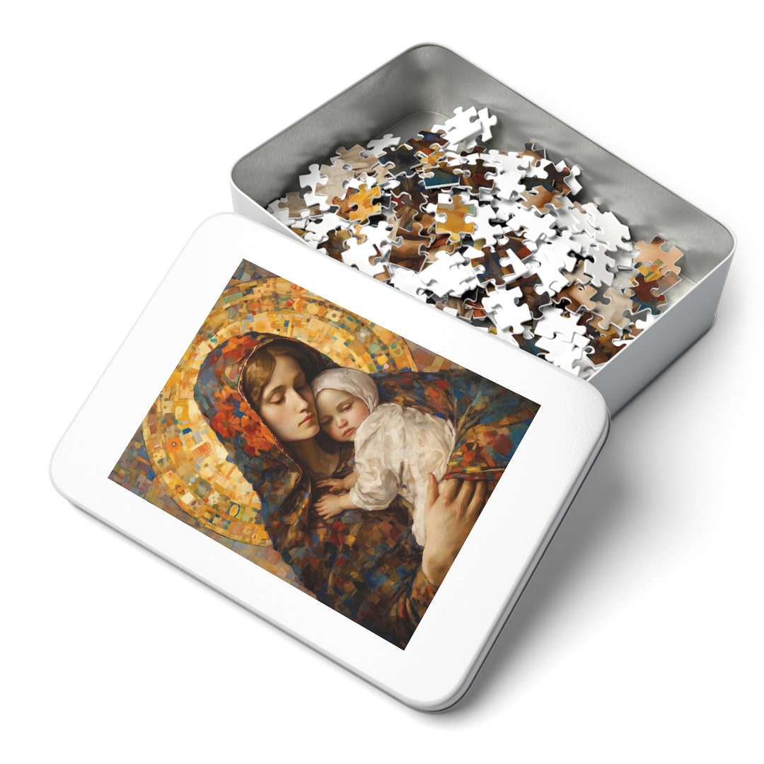 Holy Maternal Bond - Mary and the Christ Baby - Religious Jigsaw Puzzle ...