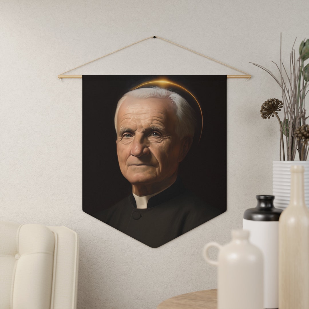 Saint André Bessette Pennant / Banner / Wall Hanging - Prayer Room Art ...