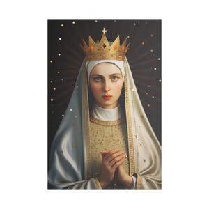 Saint Kinga of Poland Canvas Print - Multiple Sizes - Catholic Home Art ...