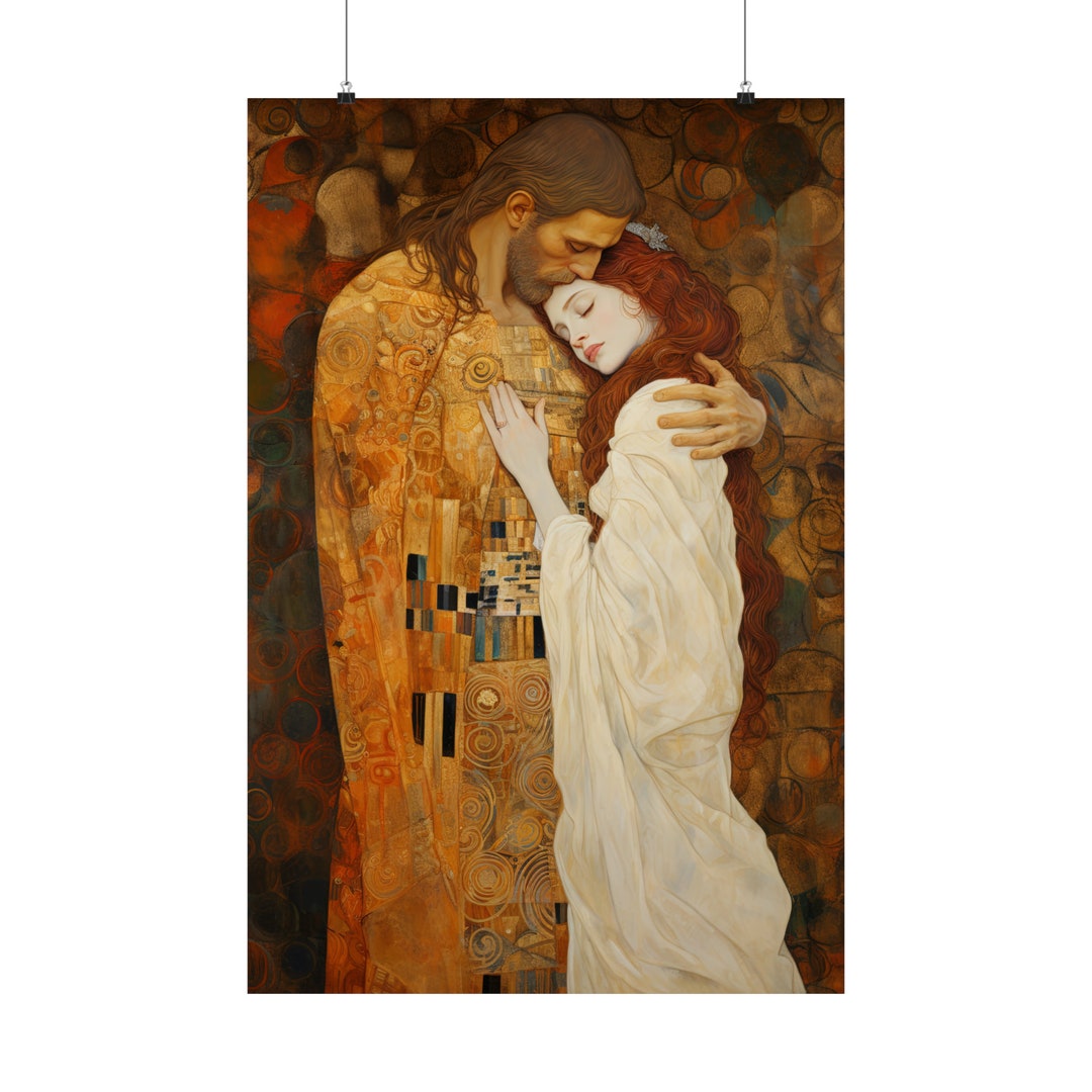 Transcendent Devotion: Christ Embracing Mary Magdalene Print - Based on ...
