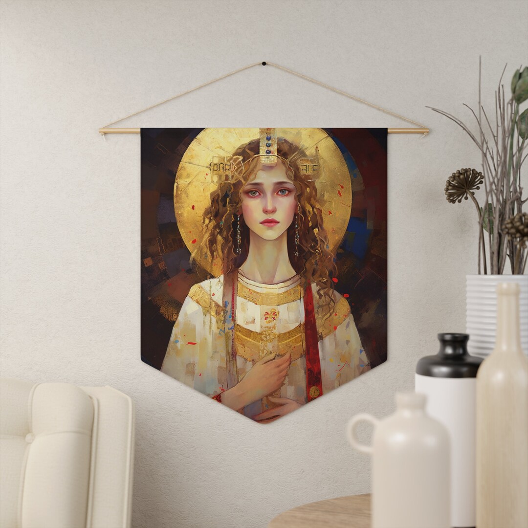 Saint Ursula Banner / Wall Hanging / Pennant - Prayer Room - Catholic ...
