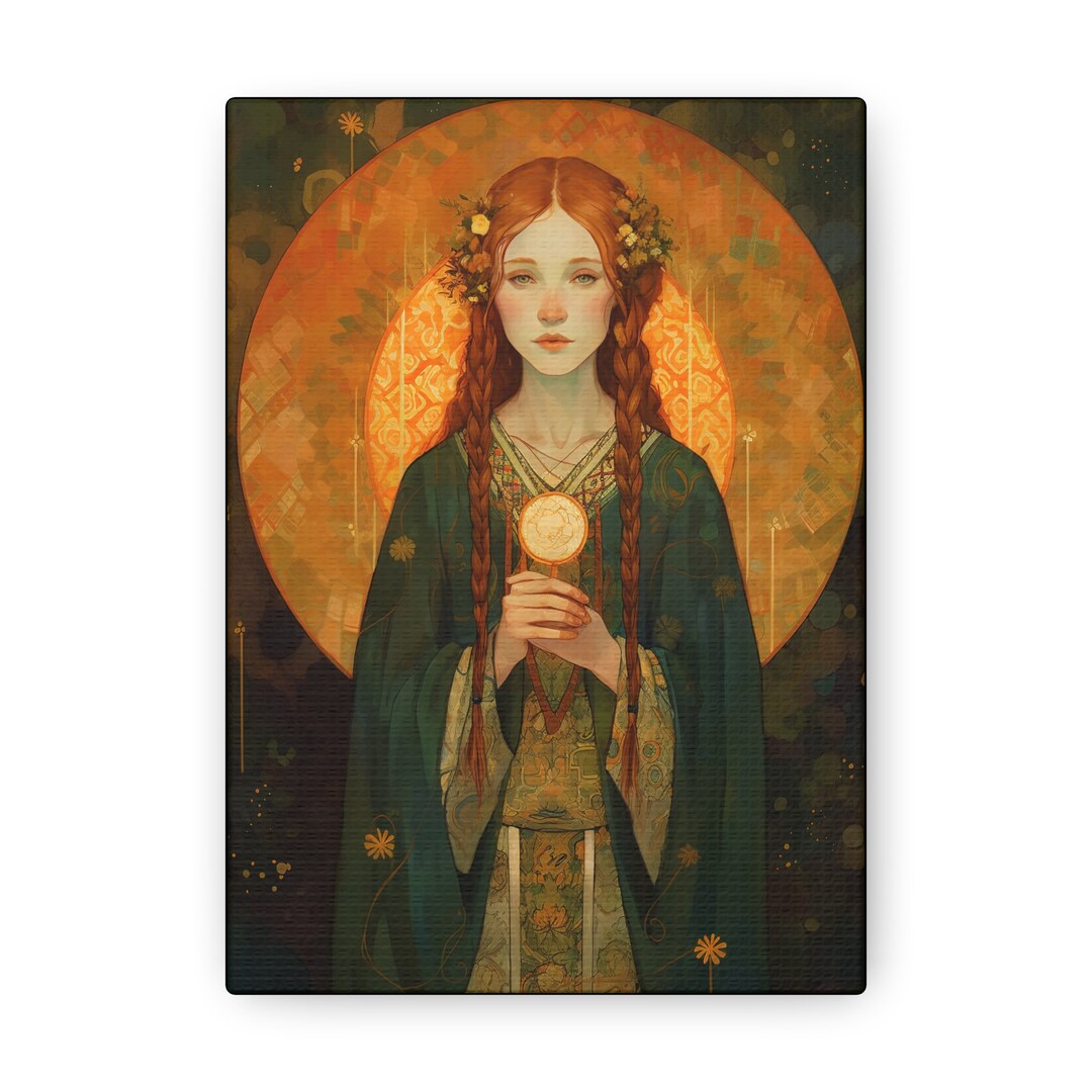 Saint Brigid of Ireland Canvas Print - Multiple Sizes - Catholic Home ...