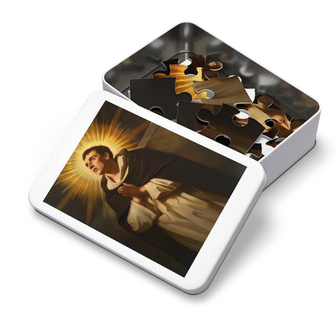 Saint Thomas Aquinas - Puzzle and Keepsake Tin - Religious Jigsaw ...