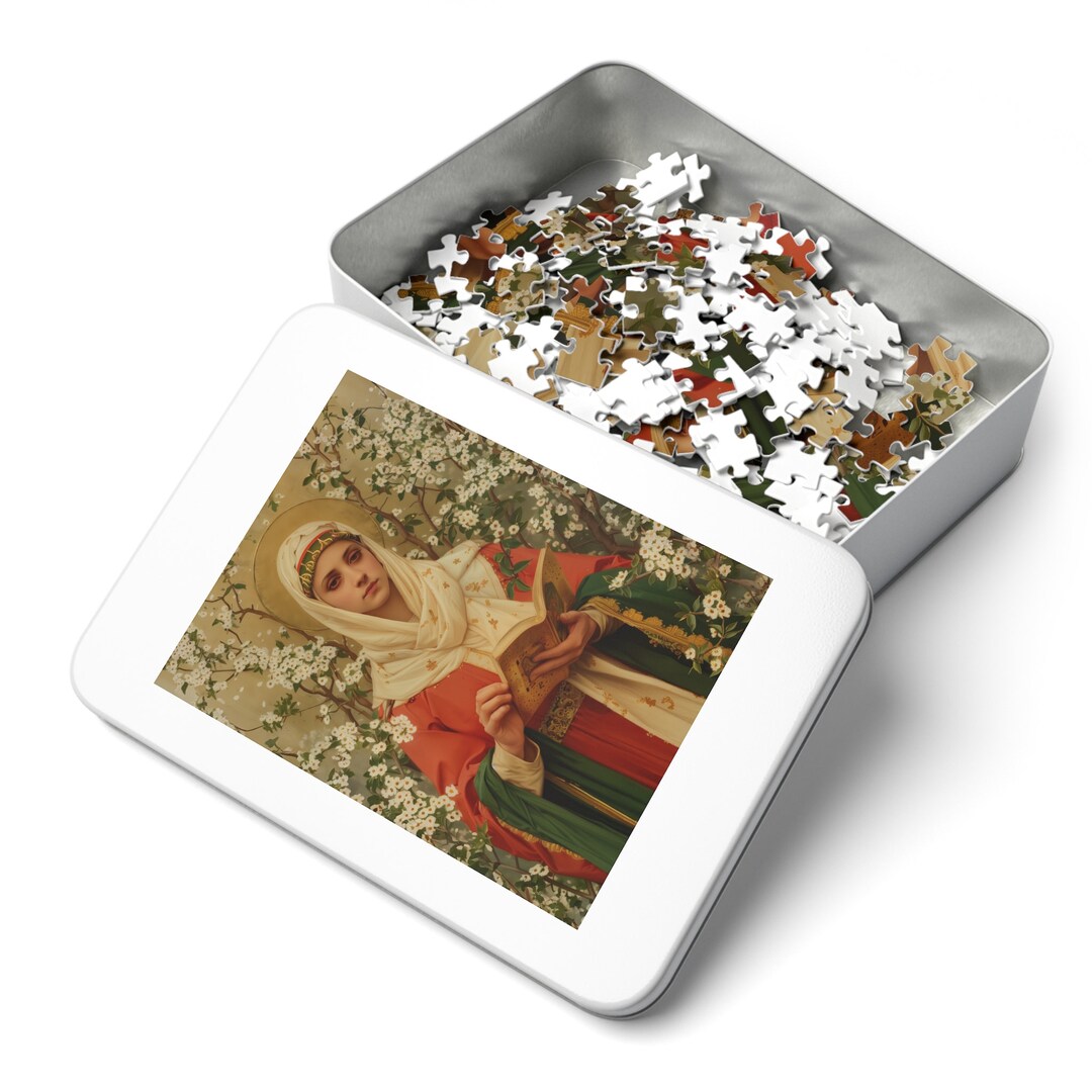 Saint Amelia / Saint Amalberga - Puzzle and Keepsake Tin - Religious ...