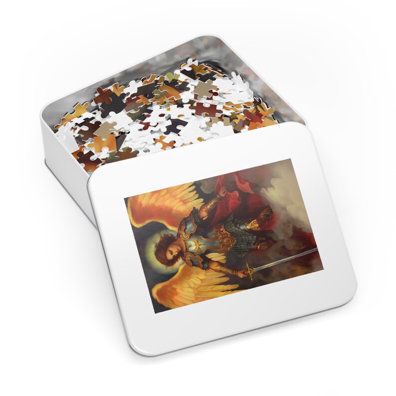 Saint Michael the Archangel - Puzzle and Keepsake Tin - Religious ...