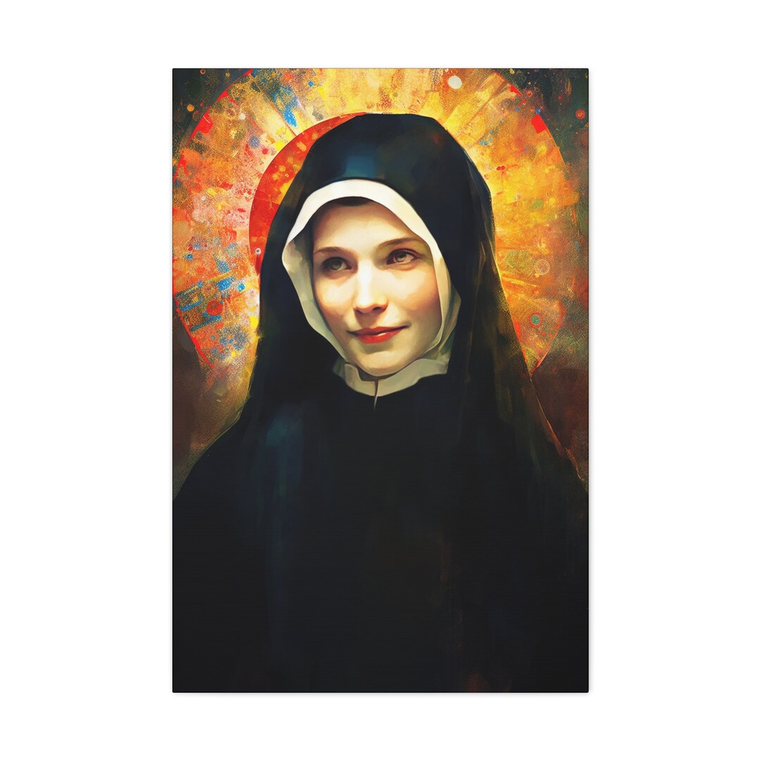 Saint Maria Faustina Kowalska Gallery Wrapped Canvas Sanctified Souls ...