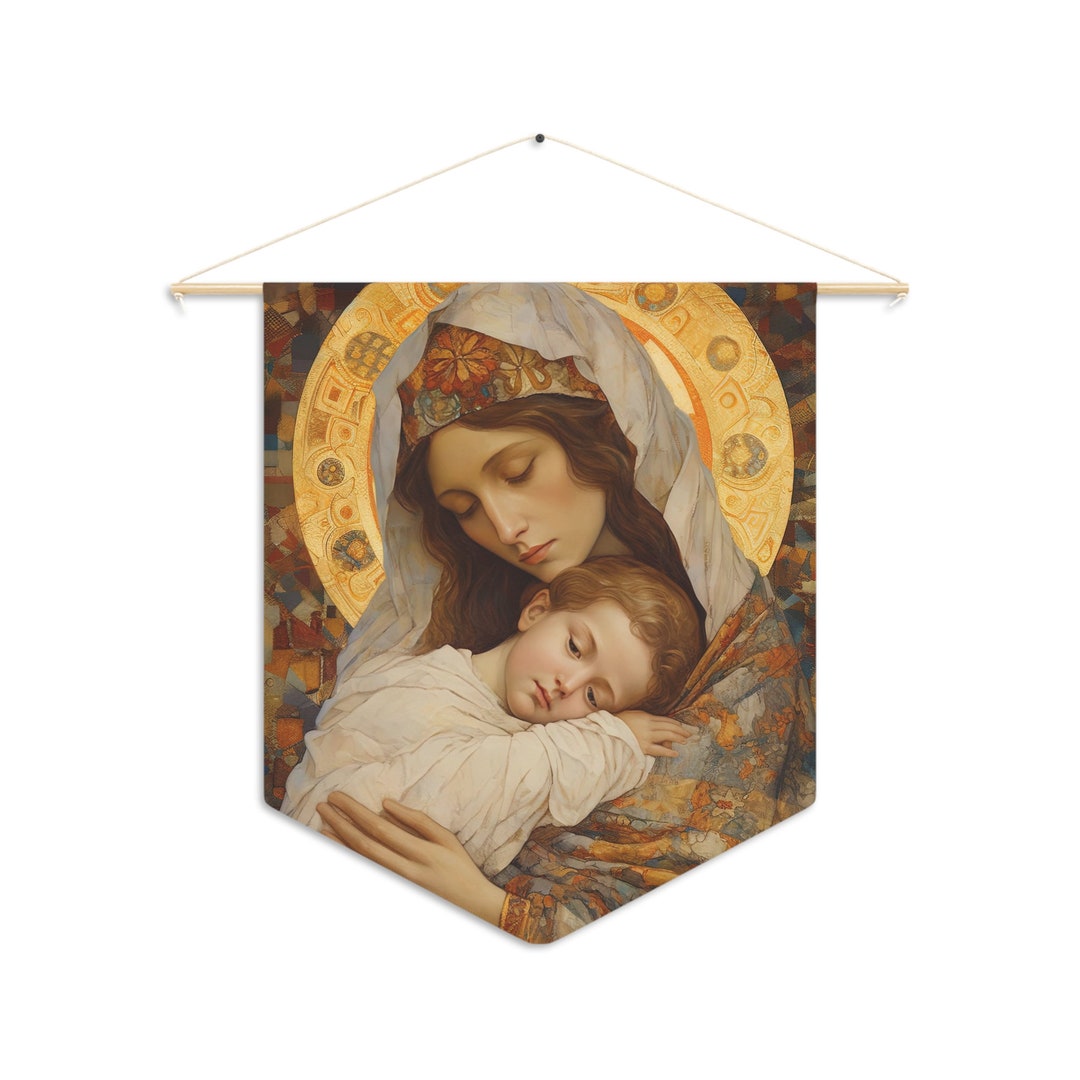 Cradle of Grace Wall Banner / Wall Hanging - Catholic Home Art - Virgin ...