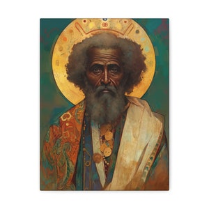Saint Moses - Gallery Wrapped Canvas - Sanctified Souls Print ...