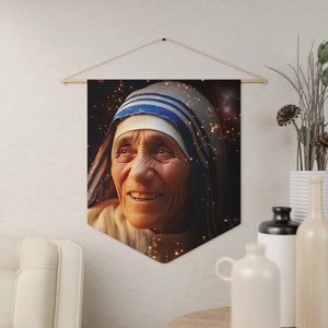 Saint Teresa of Calcutta - Mother Teresa Wall Banner / Wall Hanging ...