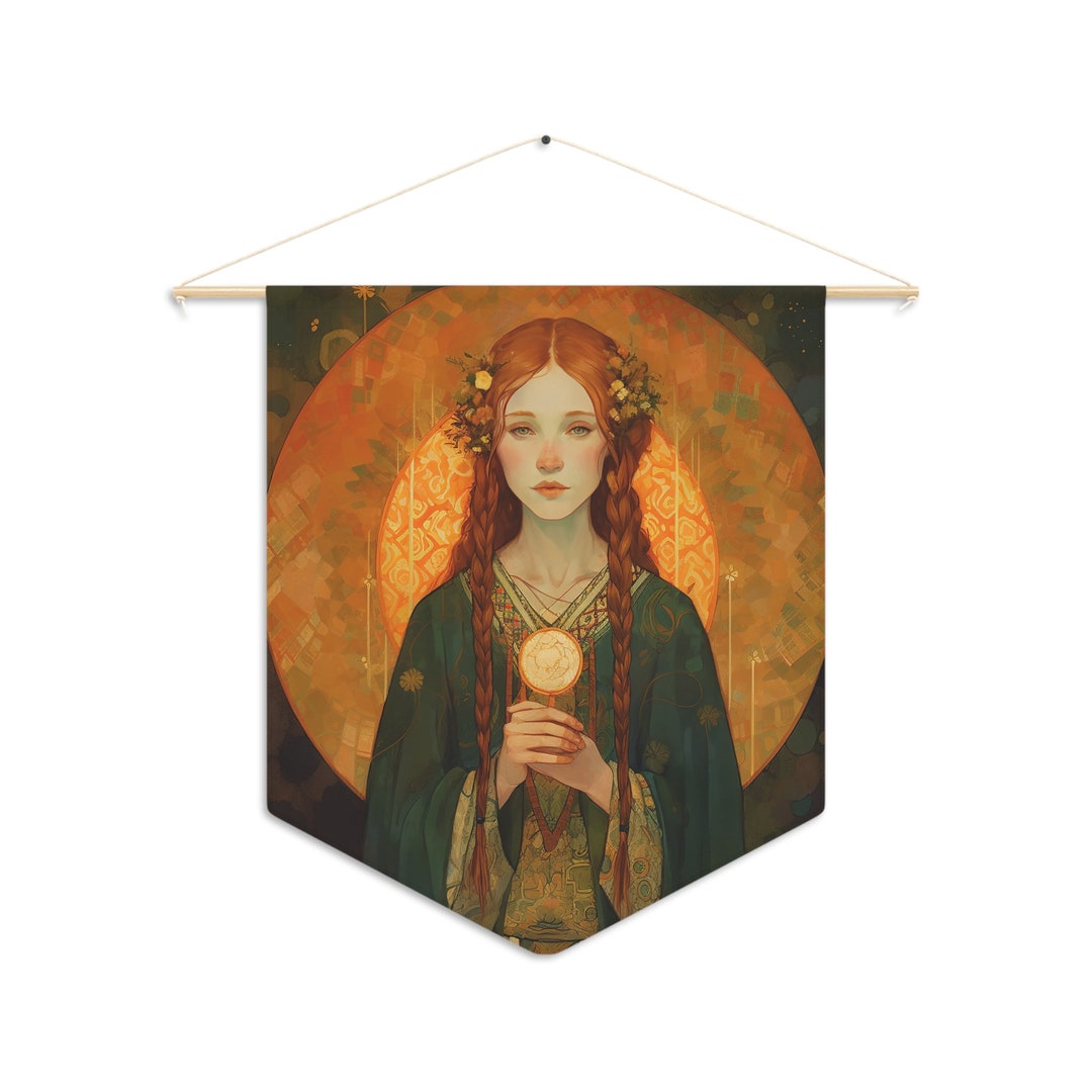 Saint Brigid of Ireland Wall Banner / Wall Hanging / Pennant ...