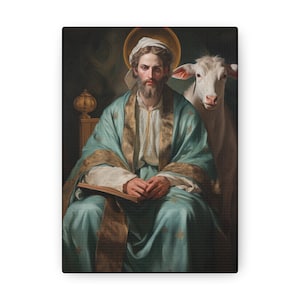 Saint Luke the Evangelist - Gallery Wrapped Canvas - Sanctified Souls ...