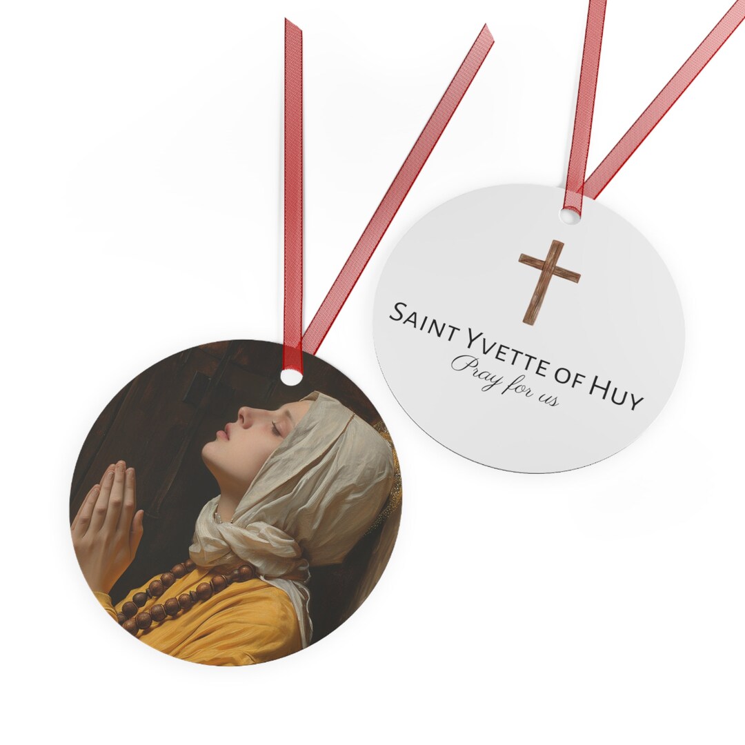 Saint Yvette of Huy Metal Ornament Religious Holiday Christmas Ornament ...