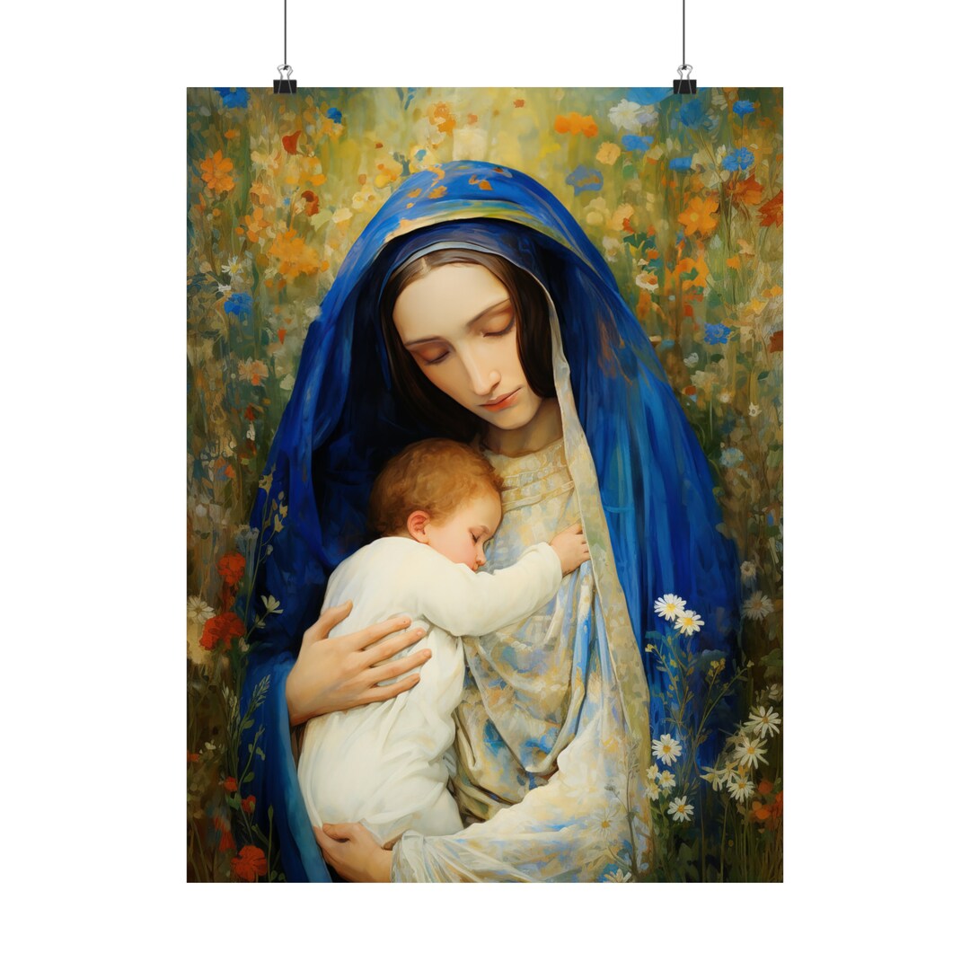 The Eternal Mother Mary and the Infant Jesus - Sanctified Souls Print ...