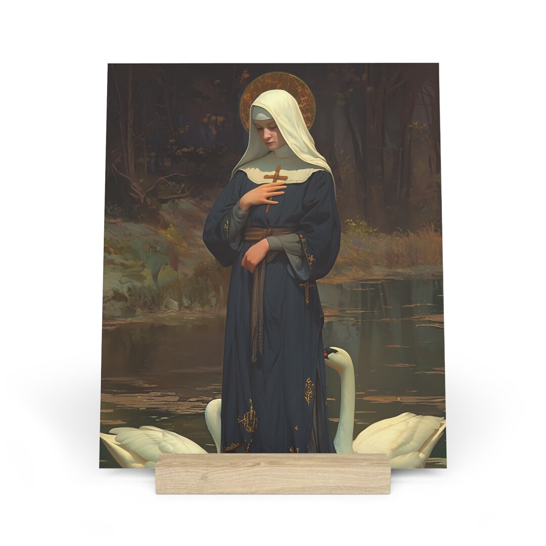Saint Modwenna Religious Desktop Art Christian Decor Multiple Sizes Shelf Prints Mother Mary ...