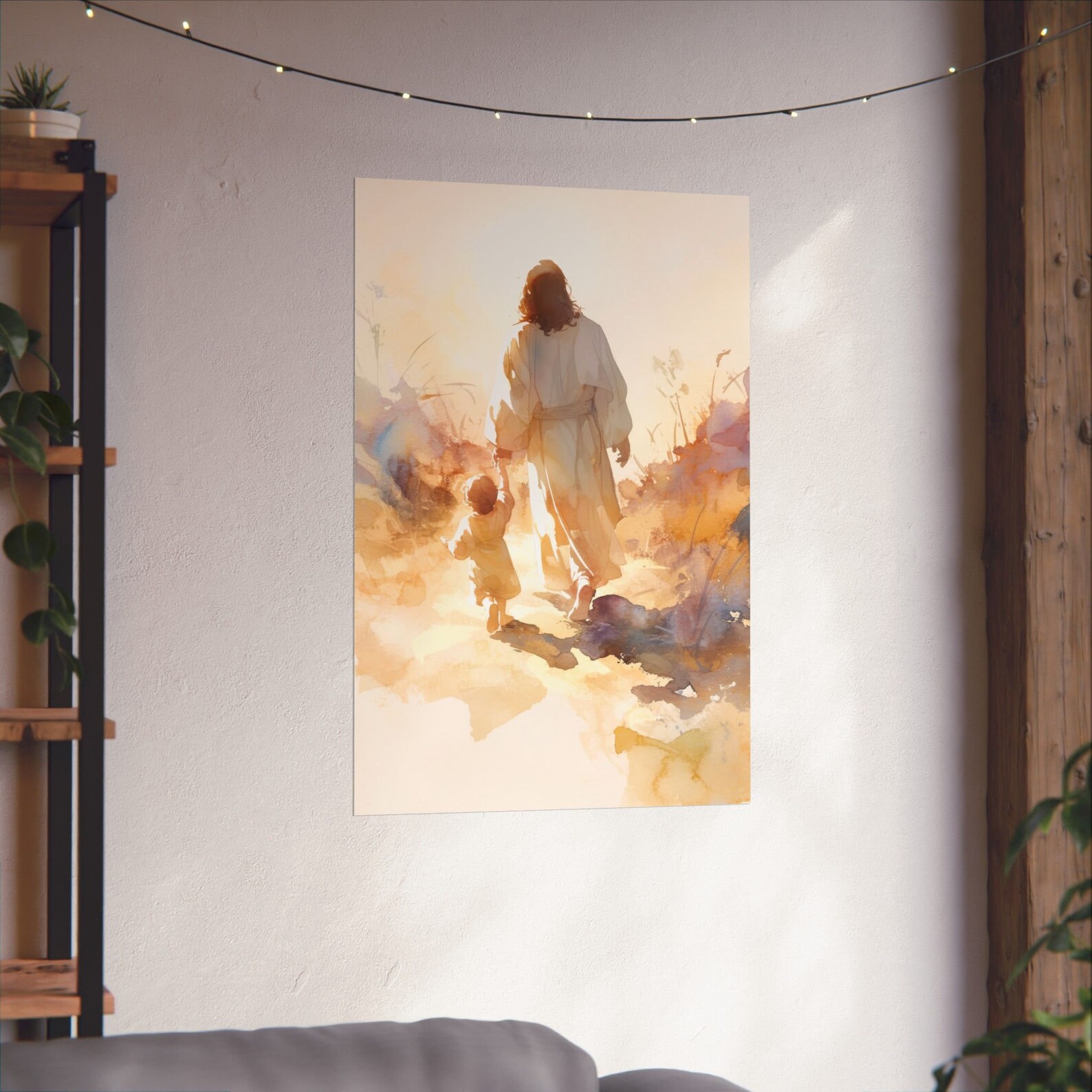 Jesus Guiding a Child in Faith - Christ and Child Poster Print ...