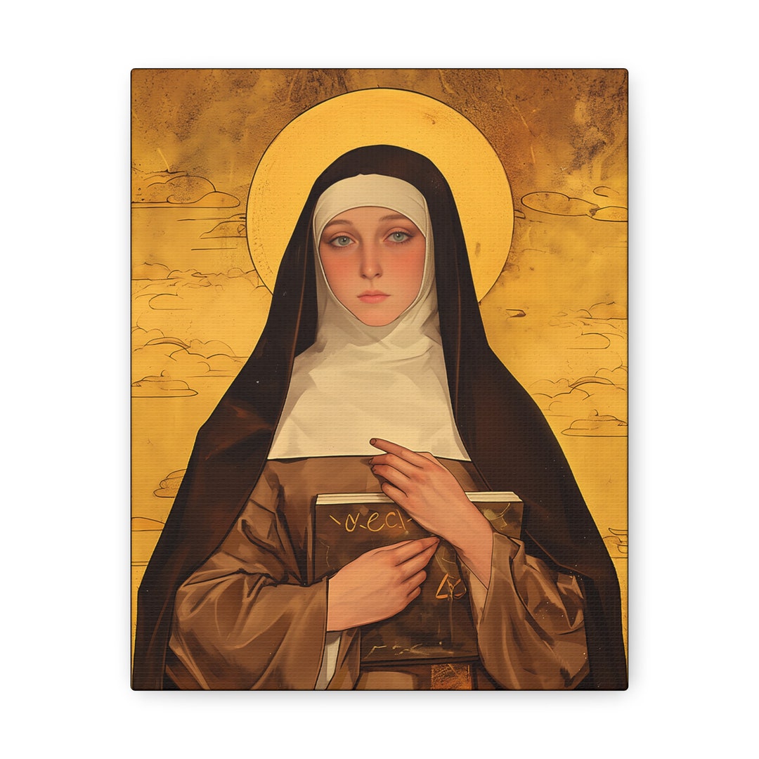 Saint Catherine of Bologna - Gallery Wrapped Canvas - Print - Religious ...