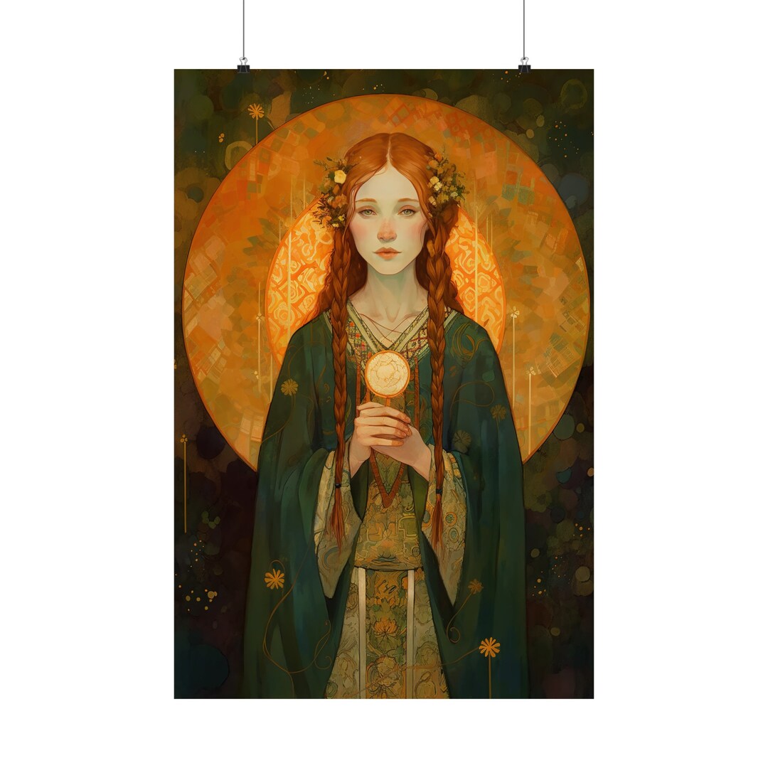 Saint Brigid of Ireland - Sanctified Souls Print - Multiple Sizes ...
