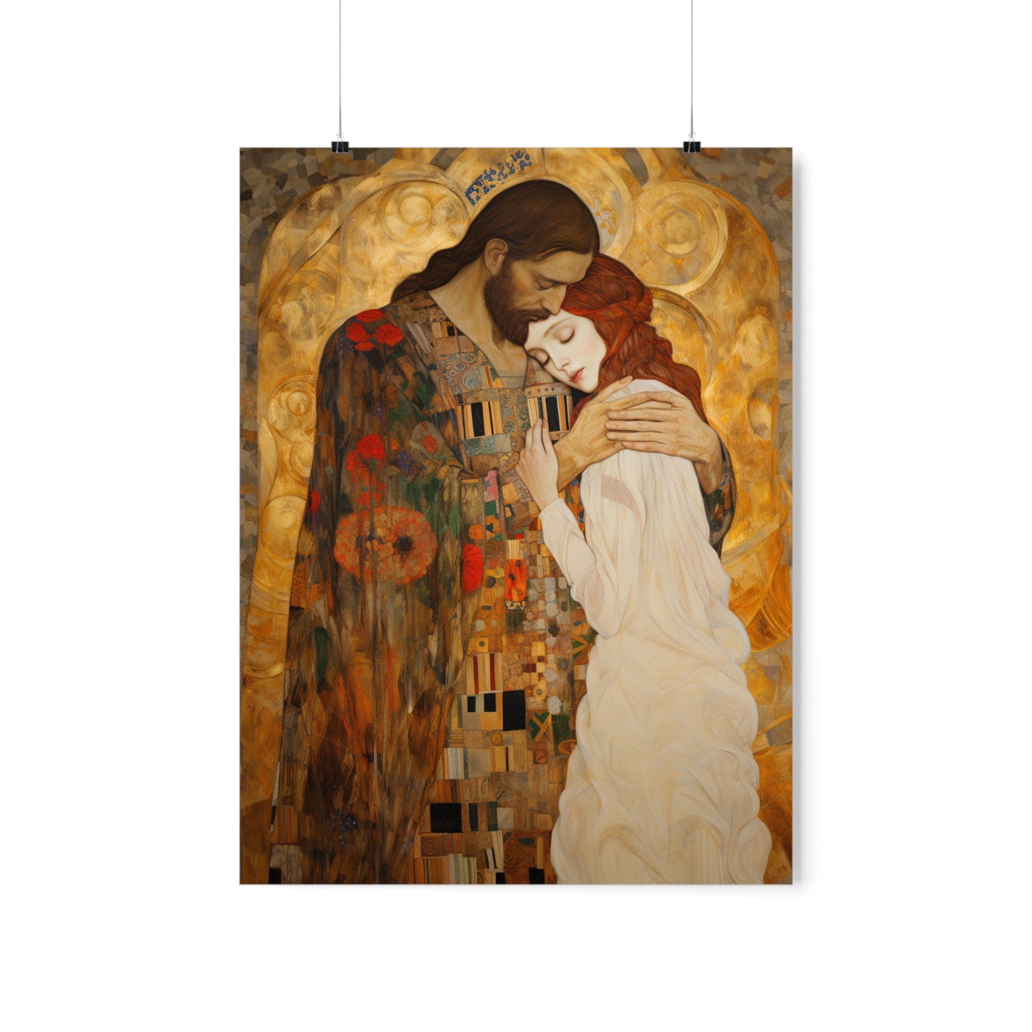 Christ Embracing Mary Magdalene Print Based on the Kiss by - Etsy