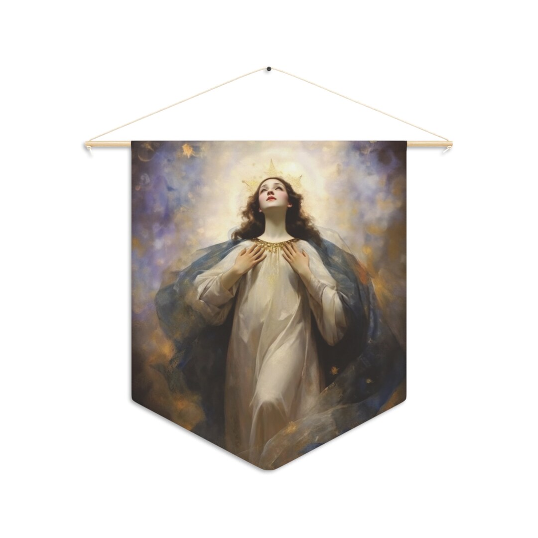 The Assumption of Mary Wall Banner / Wall Hanging / Pennant - Prayer ...