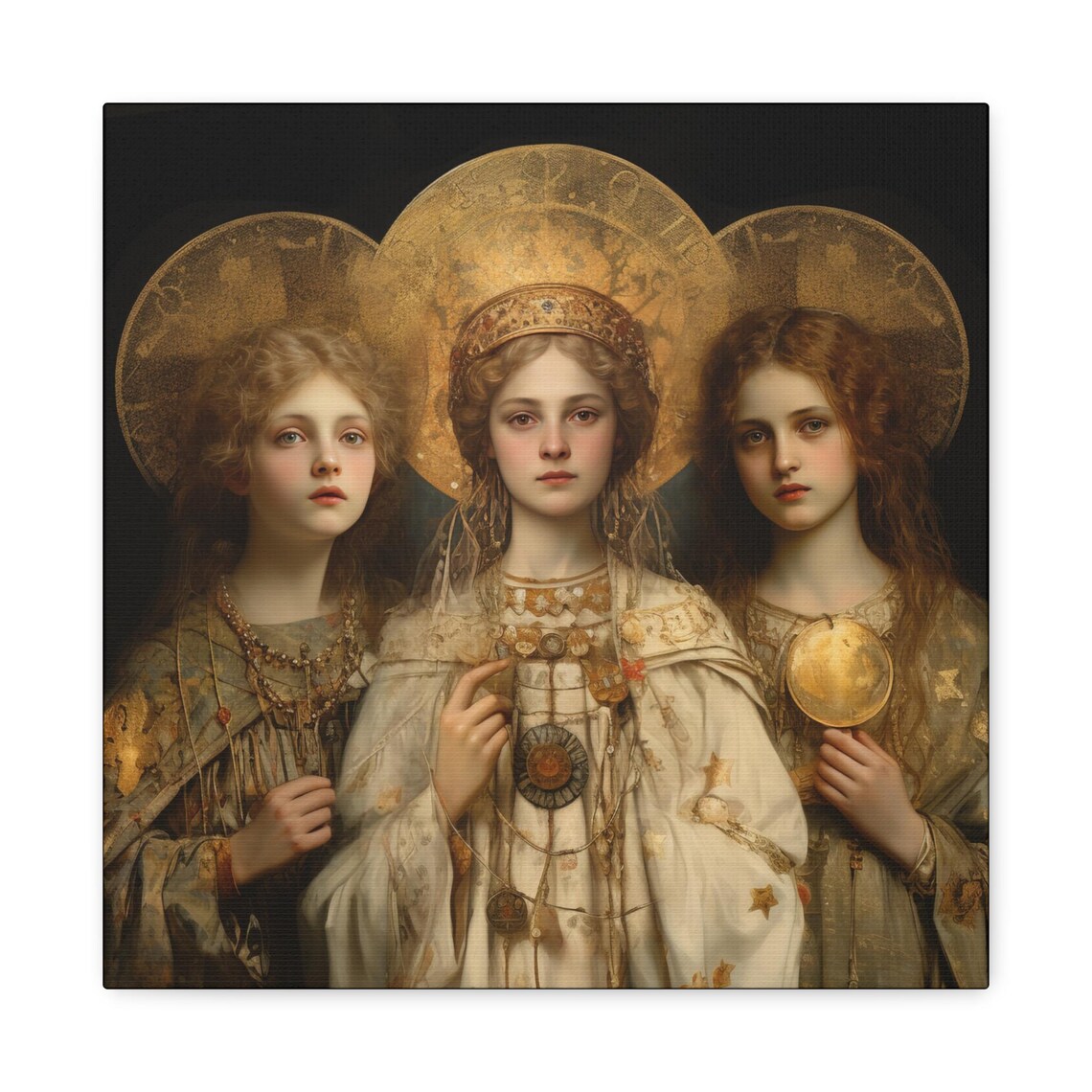 Saints Faith, Charity and Hope Canvas Print - Multiple Sizes - Catholic ...