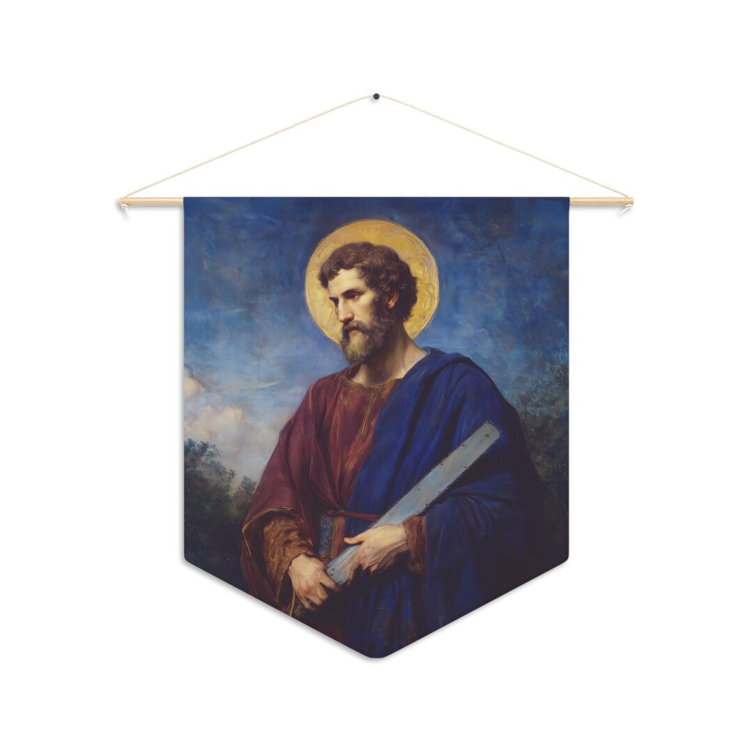Saint Simon the Apostle - Wall Banner / Wall Hanging - Christian Art ...