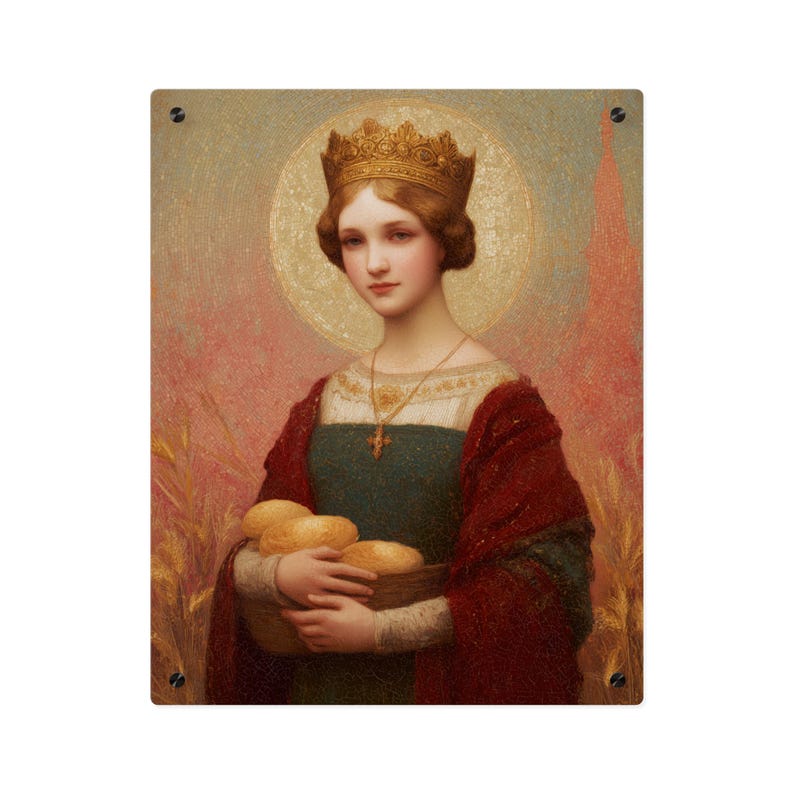 Saint Elizabeth of Hungary - Wall Art Panel - Ready to Hang Acrylic ...