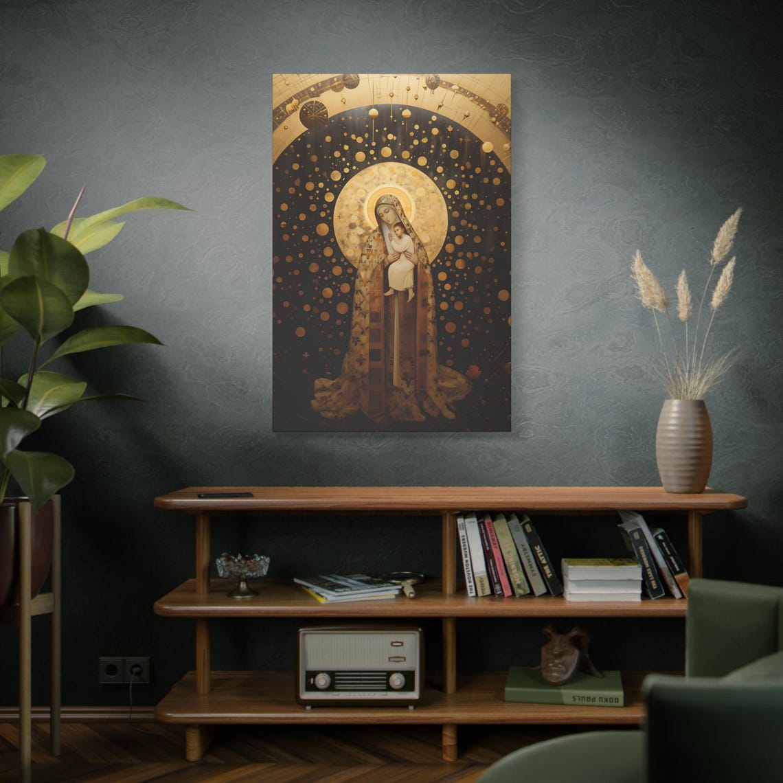 The Golden Mary - Mary the Blessed Virgin - Gallery Wrapped Canvas ...