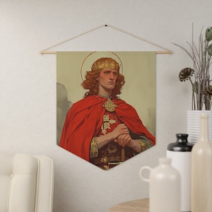 Saint Edward the Martyr Wall Banner / Wall Hanging - Prayer Room Art ...