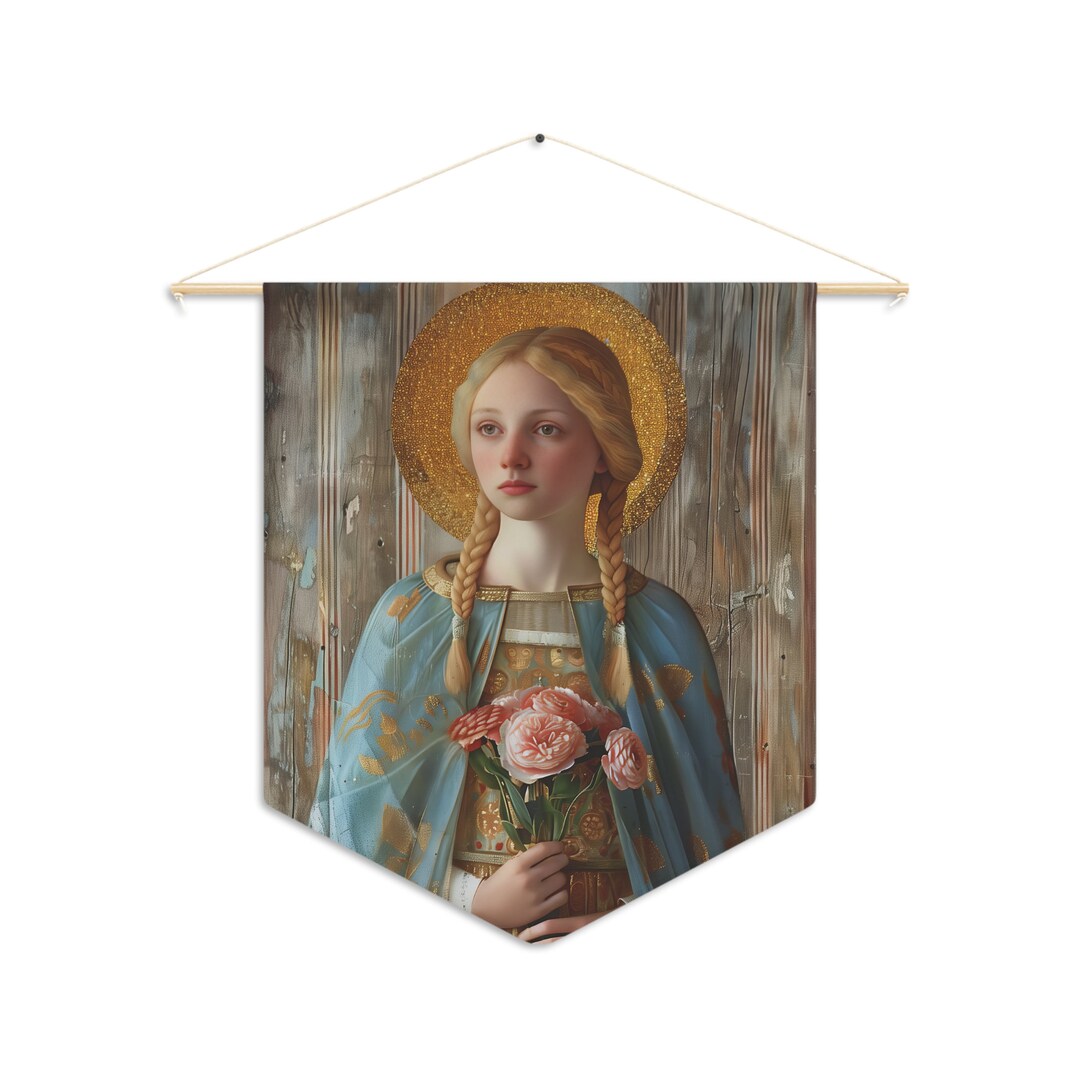 Saint Fina / Seraphina Wall Banner / Wall Hanging - Prayer Room Art ...