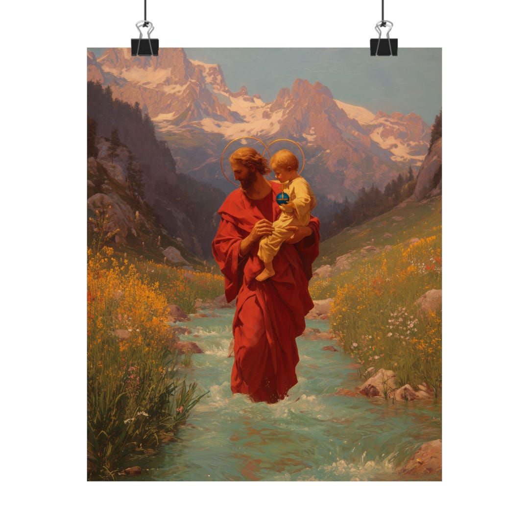 Saint Christopher - Sanctified Souls Print - Multiple Sizes - Premium ...