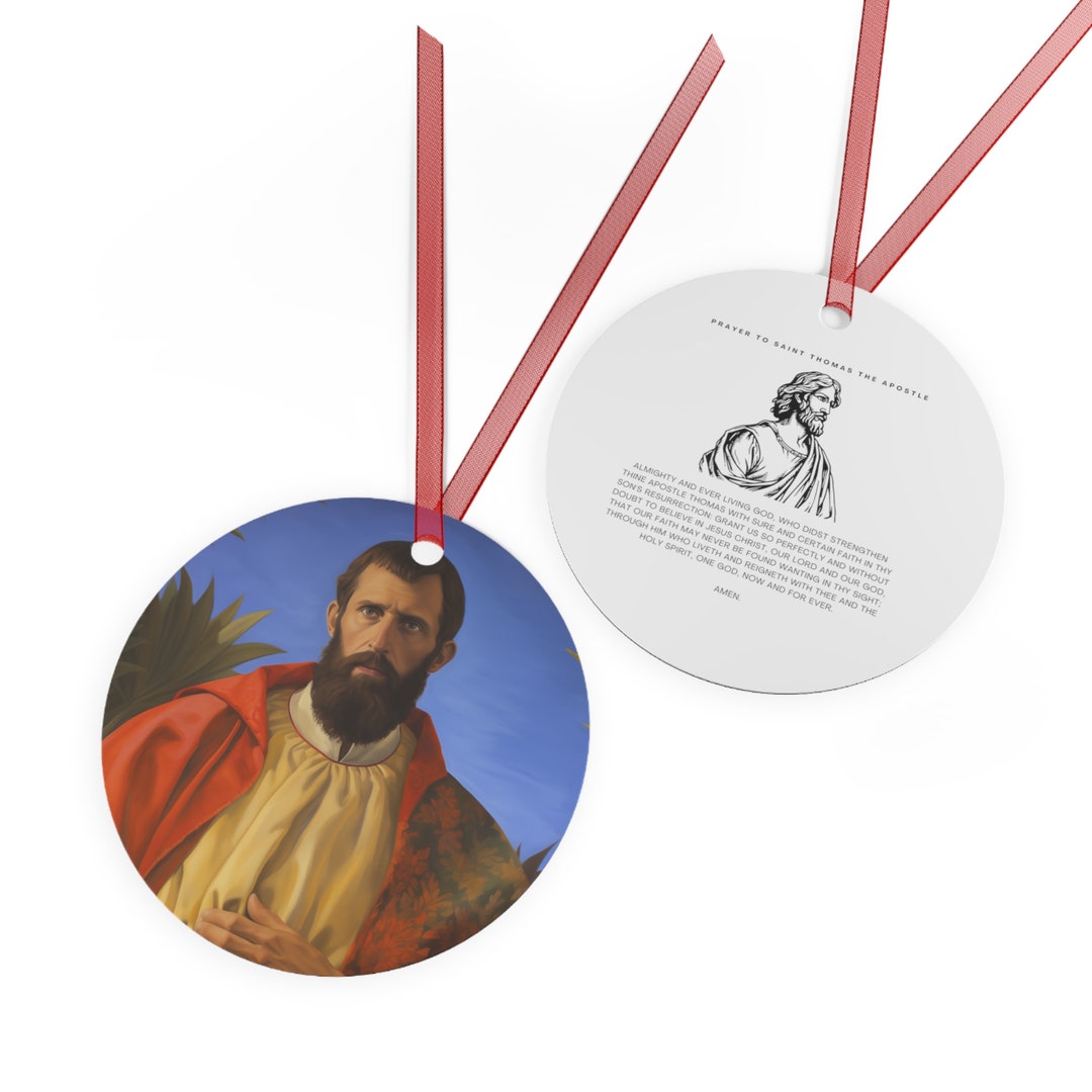 Saint Thomas the Apostle Religious Holiday Christmas Ornament and ...