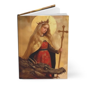 Saint Margaret of Antioch Hardcover Lined Journal - Devotional - Double ...