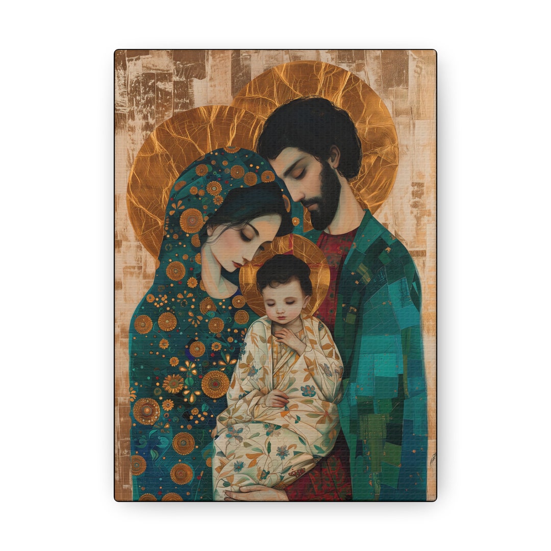 Sacred Love- the Holy Family Portrait - Gallery Wrapped Canvas ...