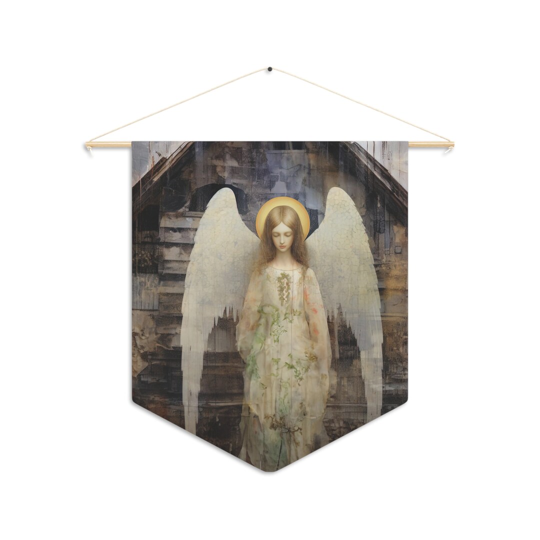 The Unseen Protector Wall Banner / Wall Hanging - Unique Religious Art ...