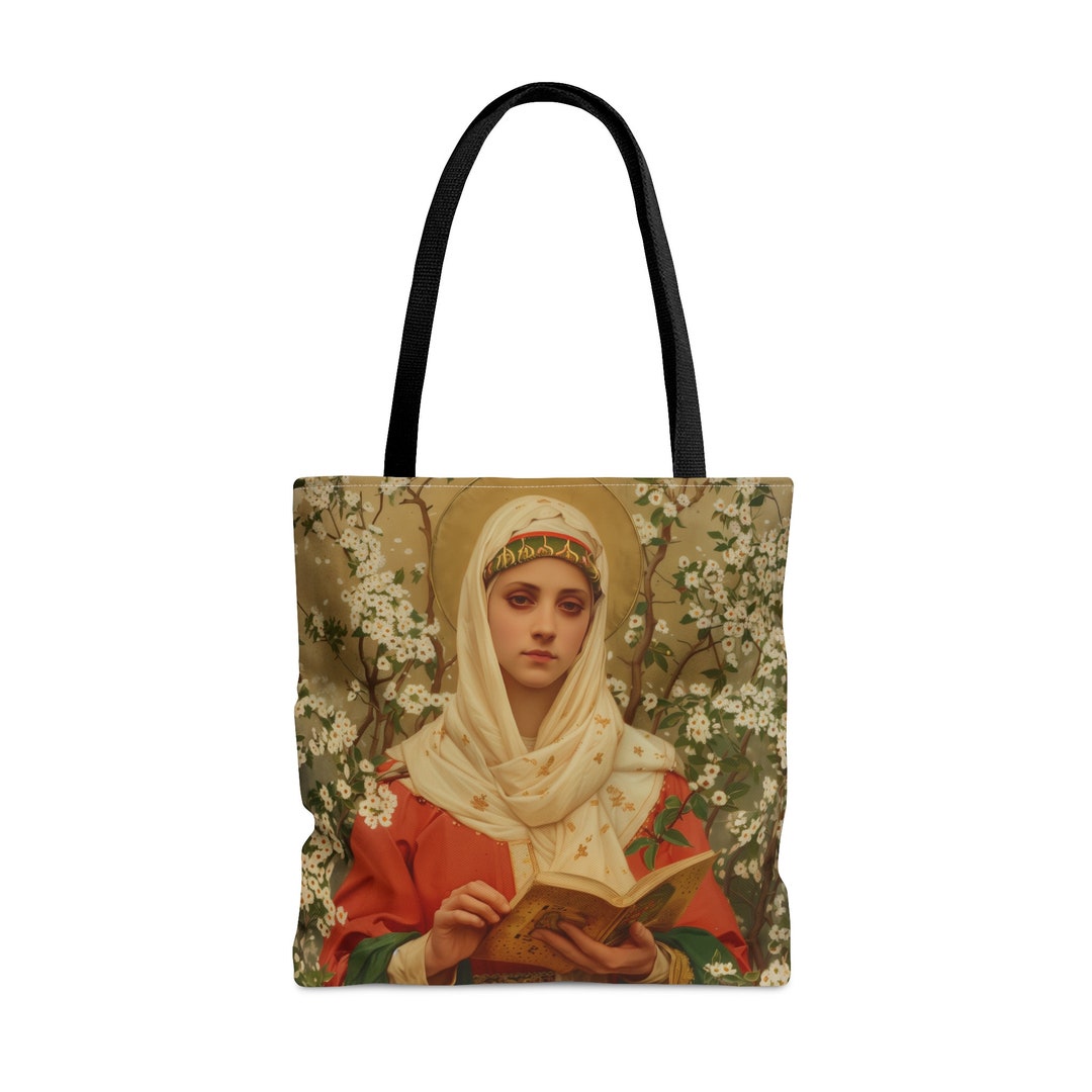 Saint Amelia / Saint Amalberga Tote Bag - Large Medium Small Faith Art ...